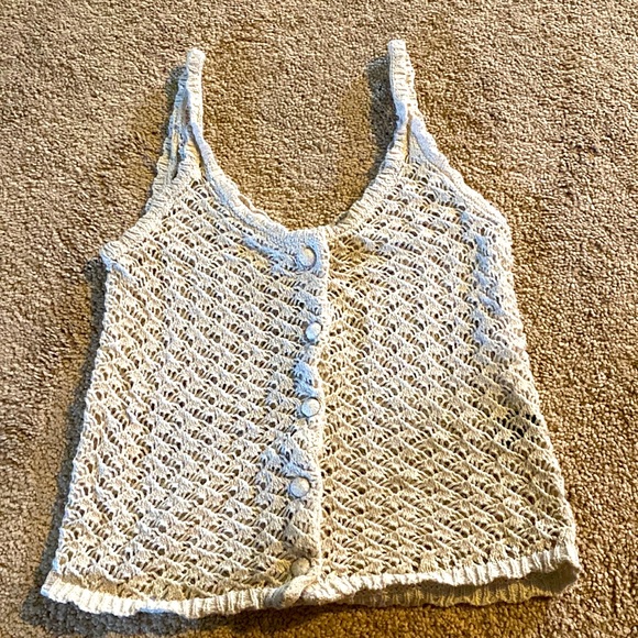 moon & madison | Tops | Moon Madison Crochet Cream Top | Poshmark